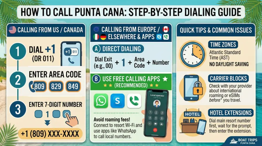 Punta Cana Area Codes | Complete 809, 829, 849 Dialing Guide